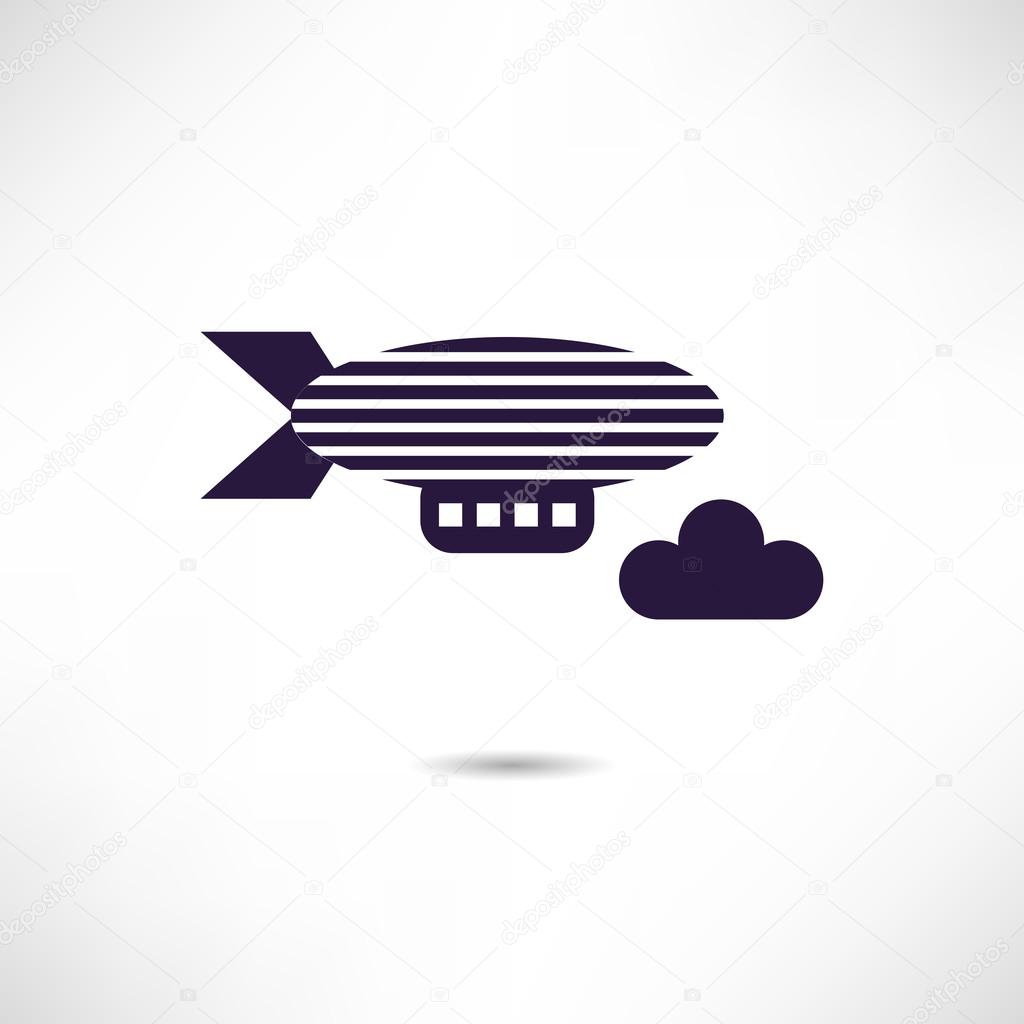 Flying Zeppelin icon Stock Vector by ©Alexandrovskyi 65113743