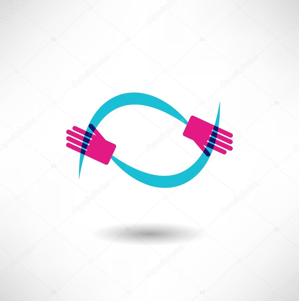 Handshake abstract icon Stock Vector by ©Alexandrovskyi 65113915