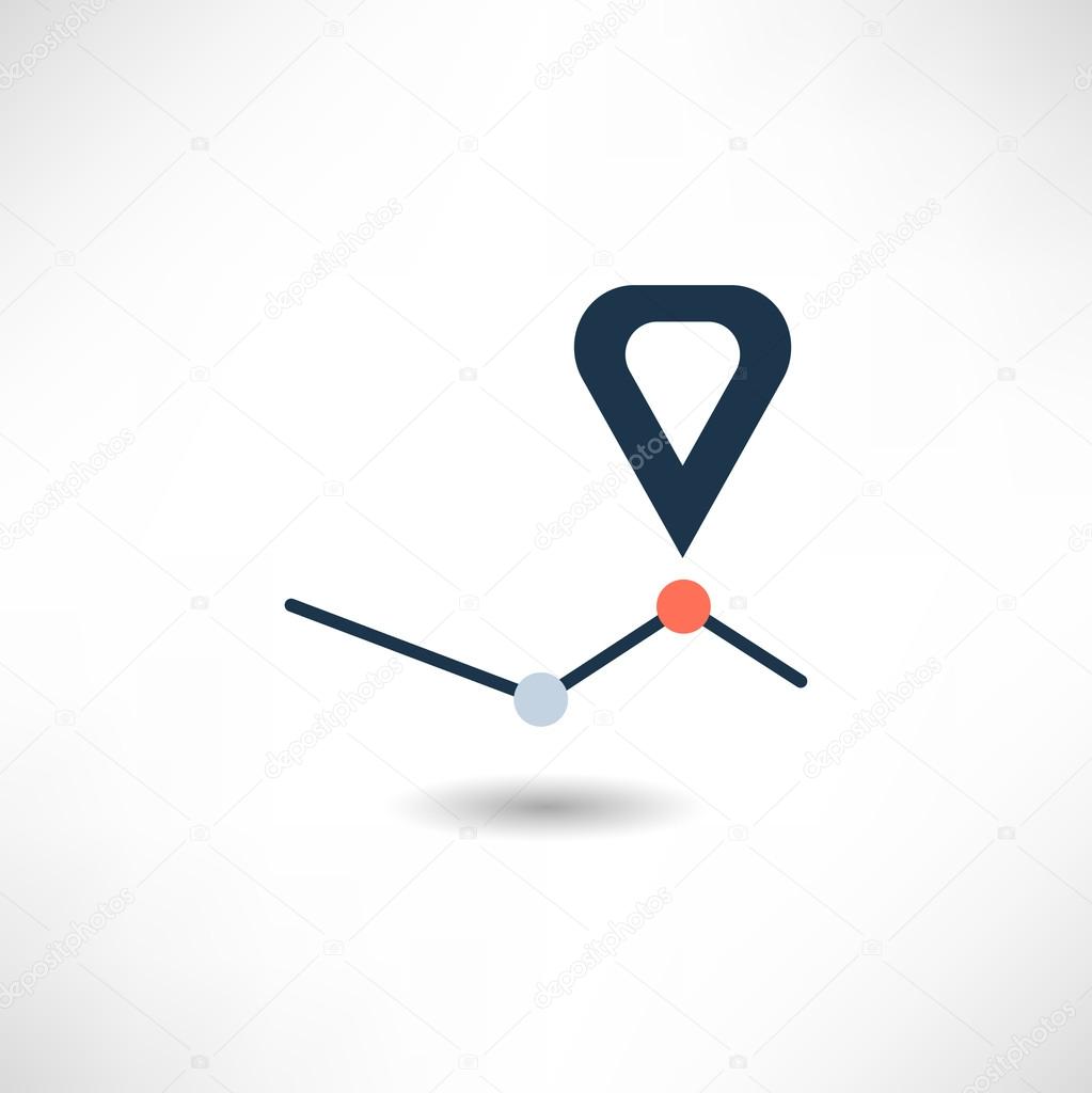 Pin icon on white Stock Vector Image by ©Alexandrovskyi #86552332