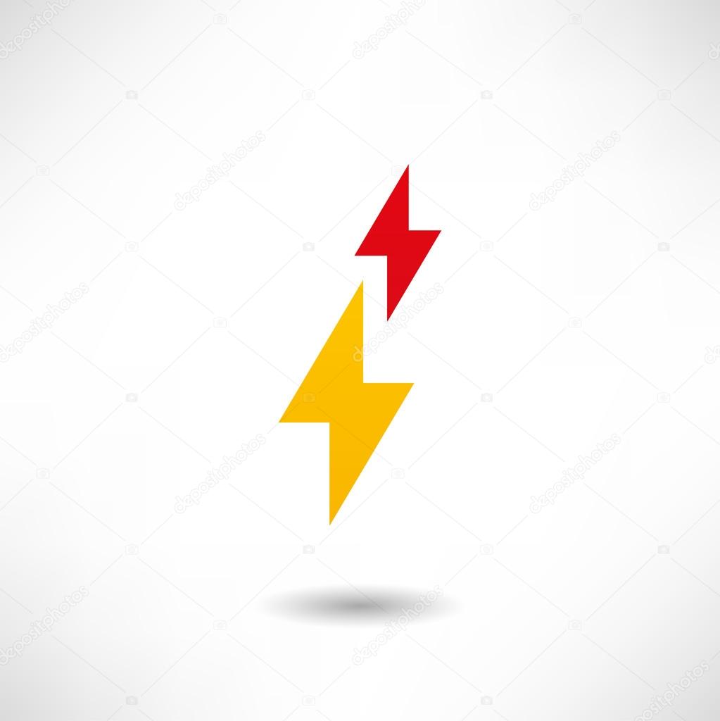 Lightning icon on white Stock Vector by ©Alexandrovskyi 86552512