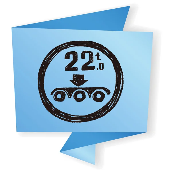 Peso máximo por eje. ilustración del vector doodle — Vector de stock ...