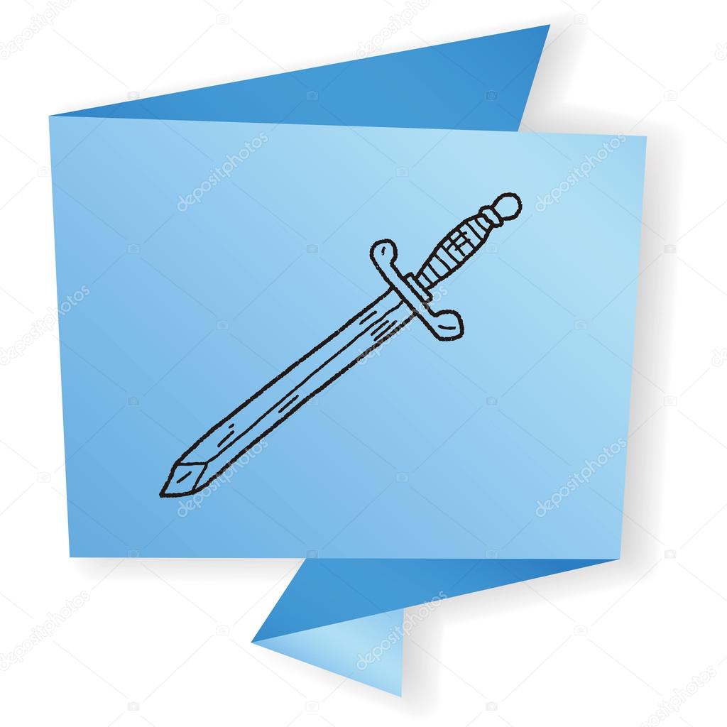 Sword doodle vector illustration Stock Vector Image by ©hchjjl #101758532
