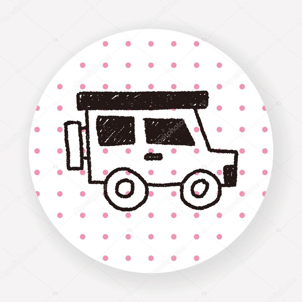 Car Doodle Drawing Vector Illustration — Stock Vector © hchjjl #105428094