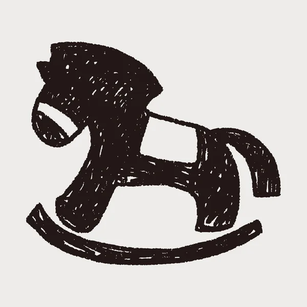 Rocking horse doodle Vector Art Stock Images | Depositphotos