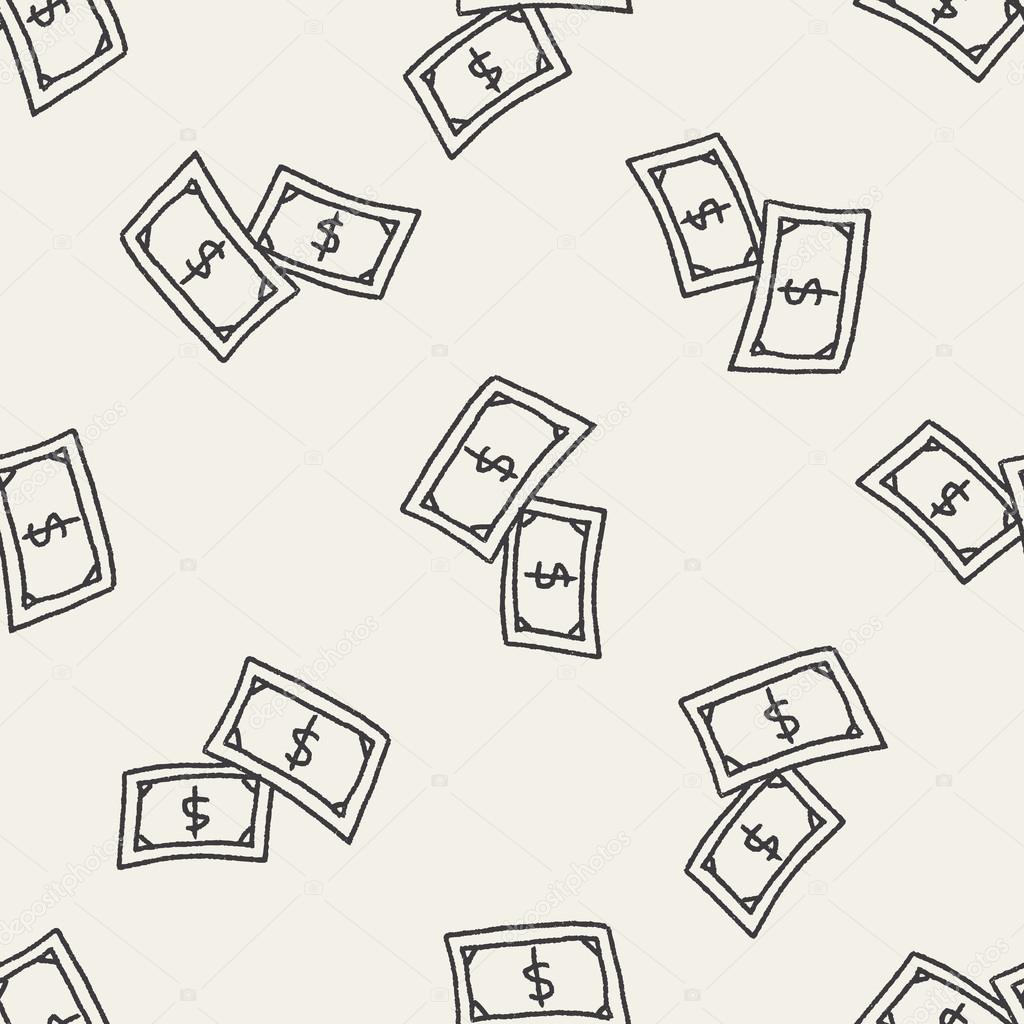 Doodle money seamless pattern background Stock Vector Image by ©hchjjl ...