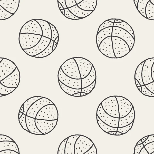 Doodle basketball seamless pattern background — Stock Vector © hchjjl ...