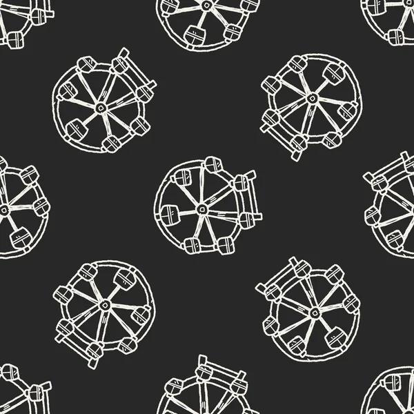 Ferris wheel doodle seamless pattern background Stock Vector Image by ...