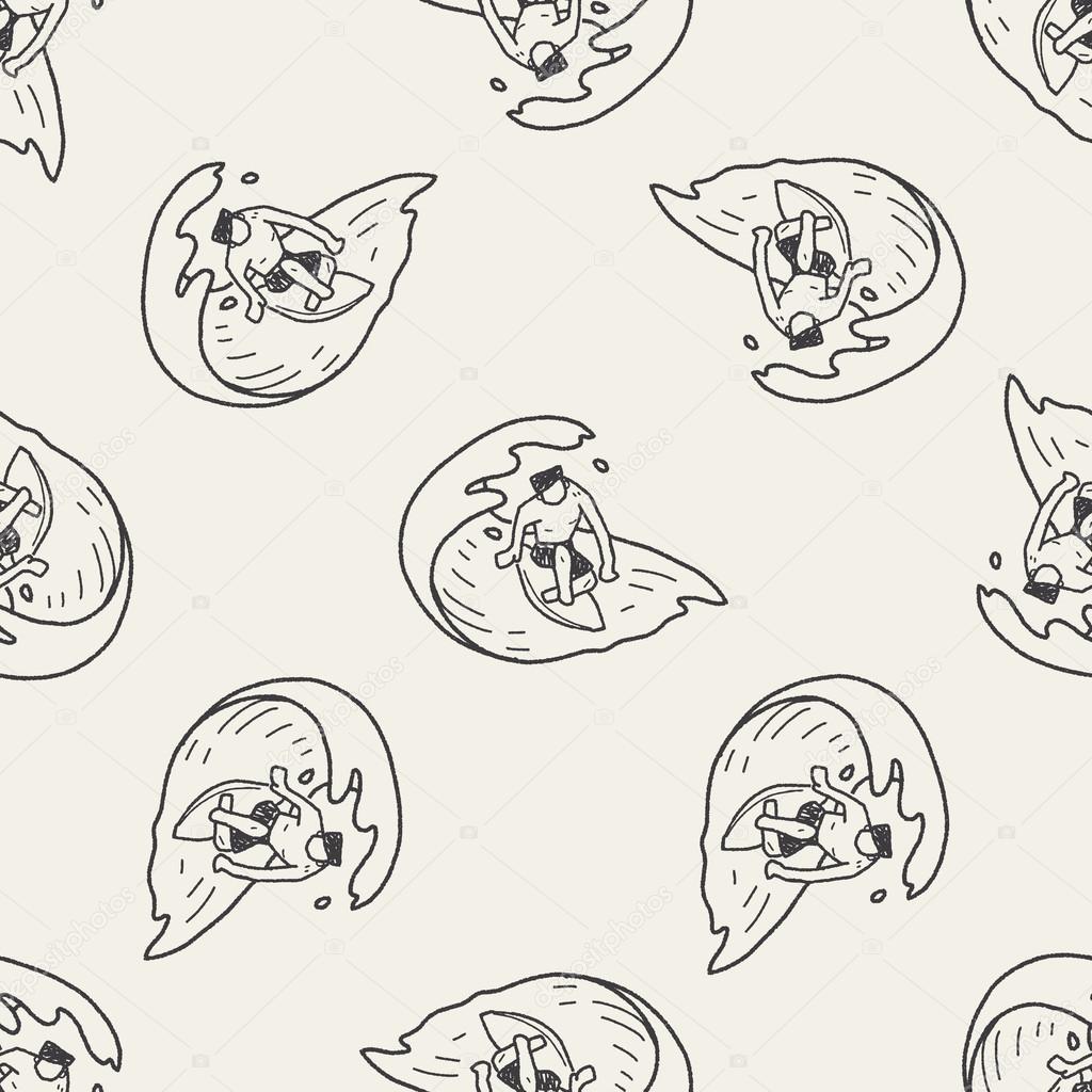 Doodle Surf seamless pattern background Stock Vector Image by ©hchjjl ...