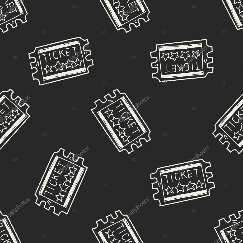 Ticket doodle seamless pattern background Stock Vector Image by ©hchjjl ...
