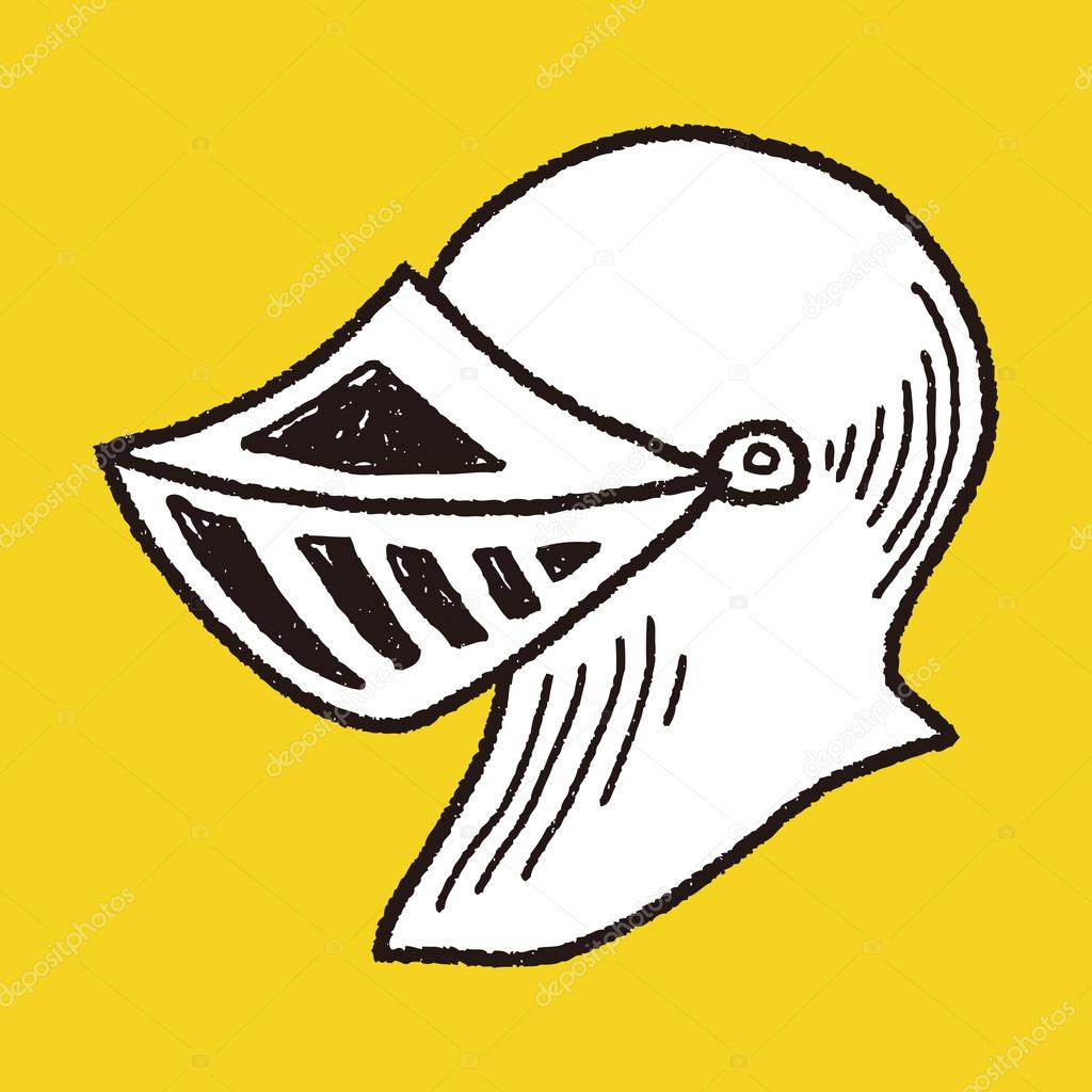 Casco de caballero garabato Vector de stock por ©hchjjl 72723109