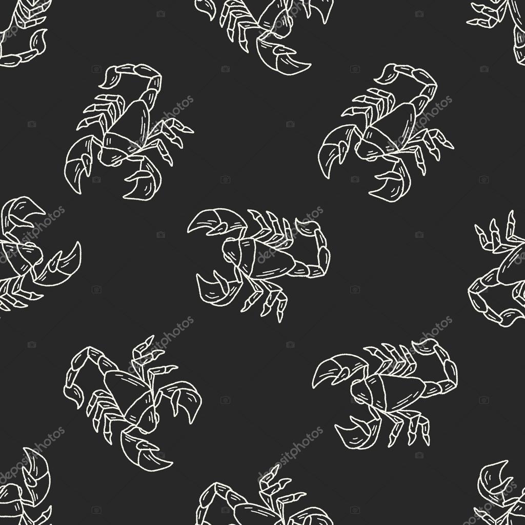 Scorpion doodle seamless pattern background Stock Vector by ©hchjjl ...