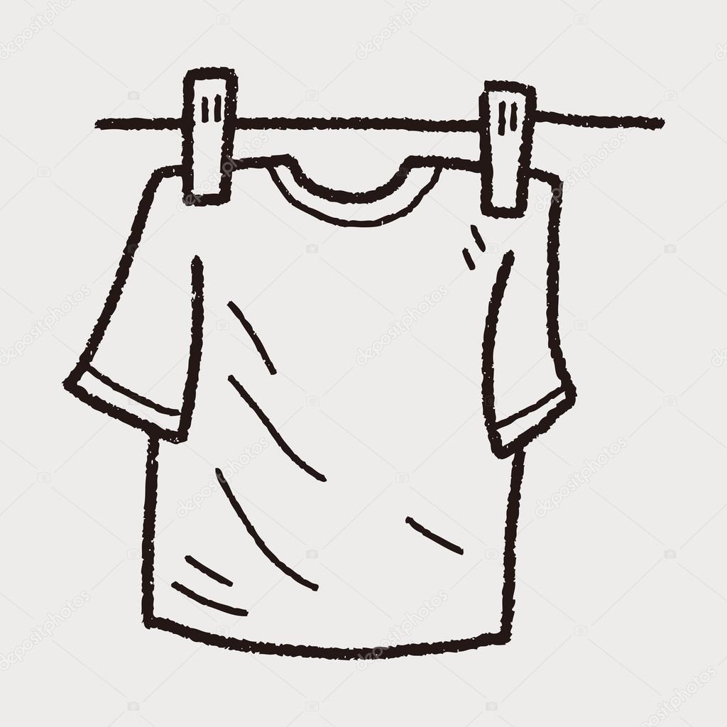 Doodle tendedero — Vector de stock © hchjjl #74757525