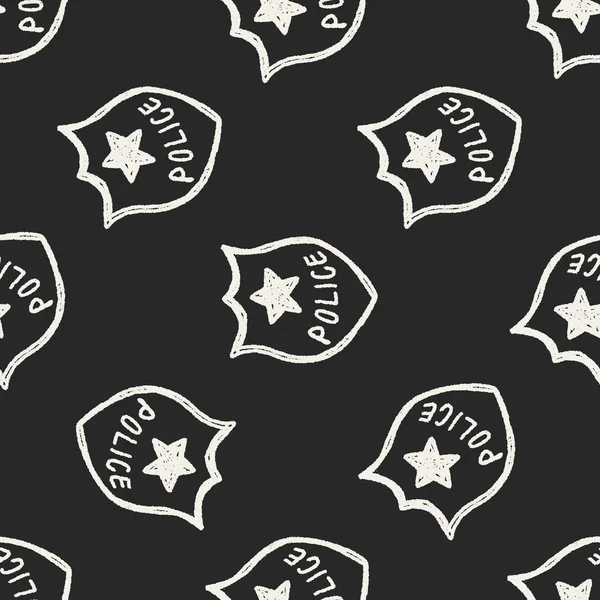 police Badge doodle seamless pattern background — Stock Vector © hchjjl ...