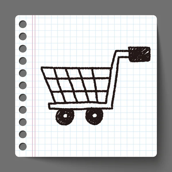 Imagens vetoriais Carrinho de compras desenho doodle | Depositphotos