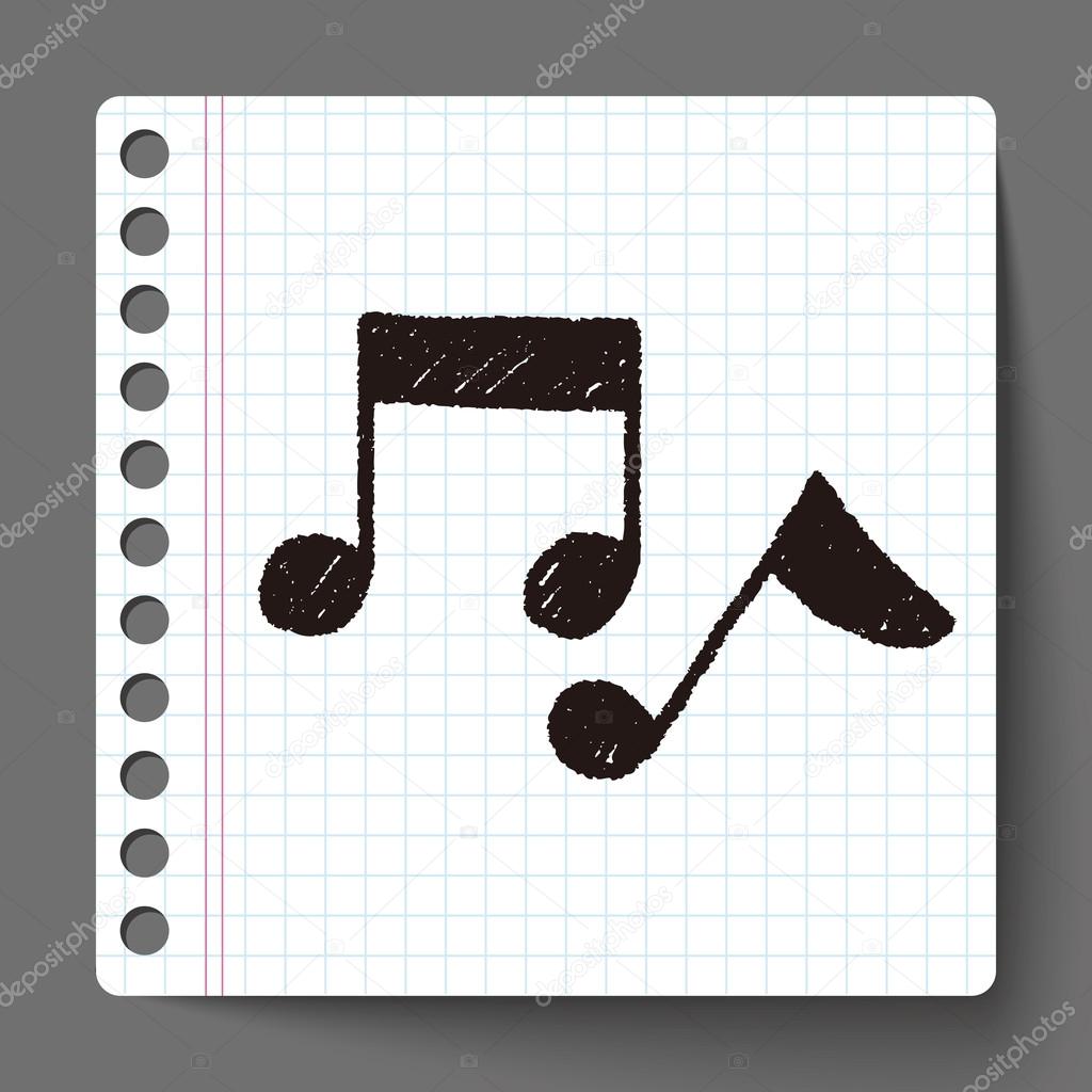 Hangjegy doodle rajz — Stock Vektor © hchjjl #75523083