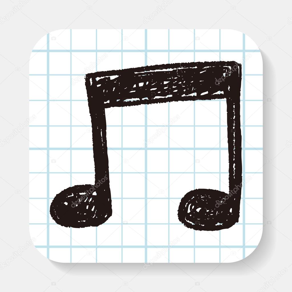 Note de musique dessin doodle image vectorielle par hchjjl ...