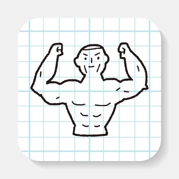 925 Strong muscle doodle Vectors, Royalty-free Vector Strong muscle ...