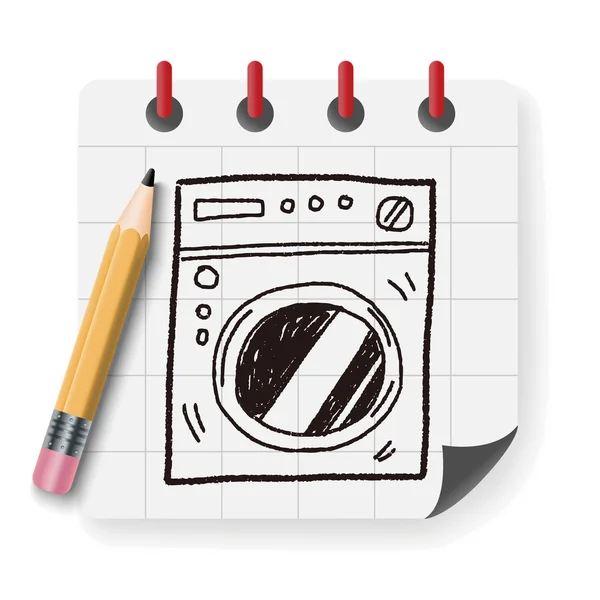 Washing machine doodle vector illustration Stock Vector Image by ...