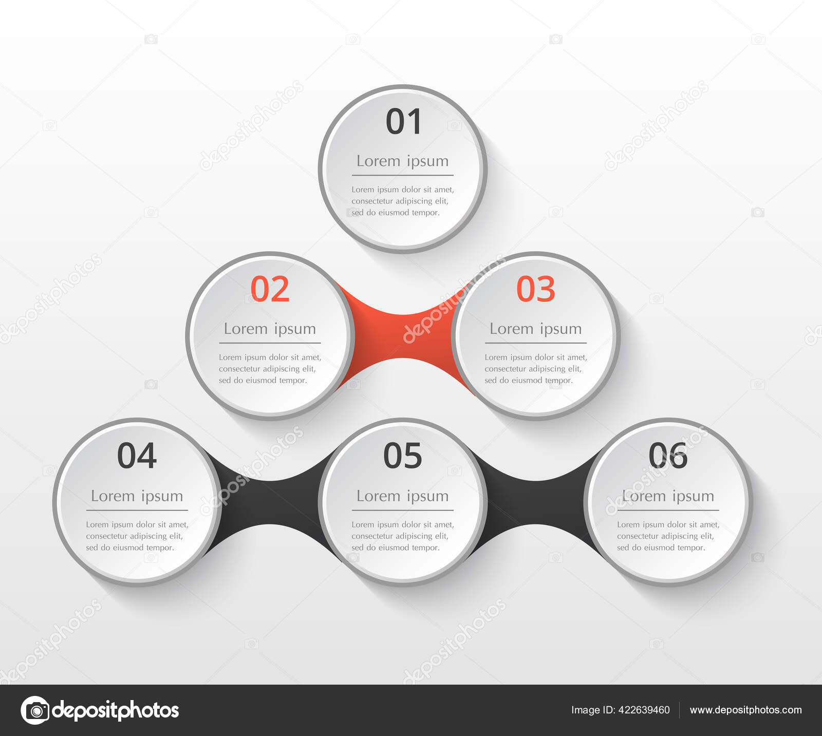 Infographics Template Metaball Diagram Graph Presentation Chart ...