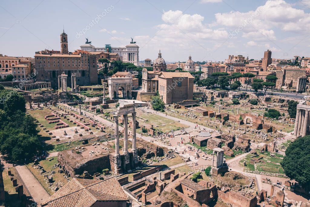 Vista panorámica del foro romano, también conocido por Forum Romanum o ...