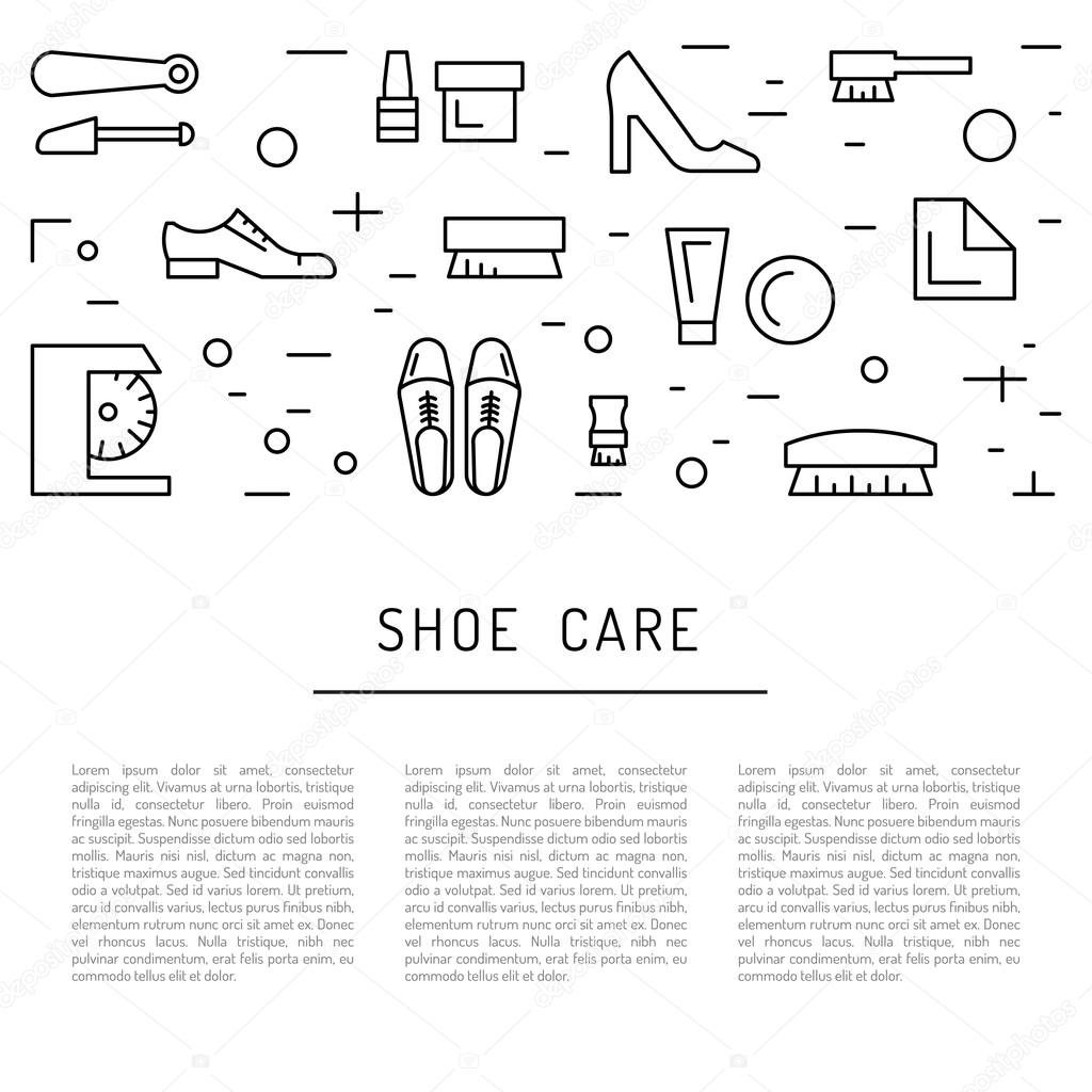 Shoe care elements — Stock Vector © shopplaywood #108246912