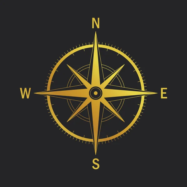 Very gold compass ⬇ Vector Image by © shopplaywood | Vector Stock 120586498