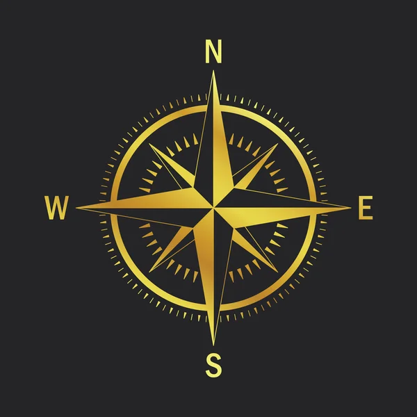 Very gold compass ⬇ Vector Image by © shopplaywood | Vector Stock 120586498