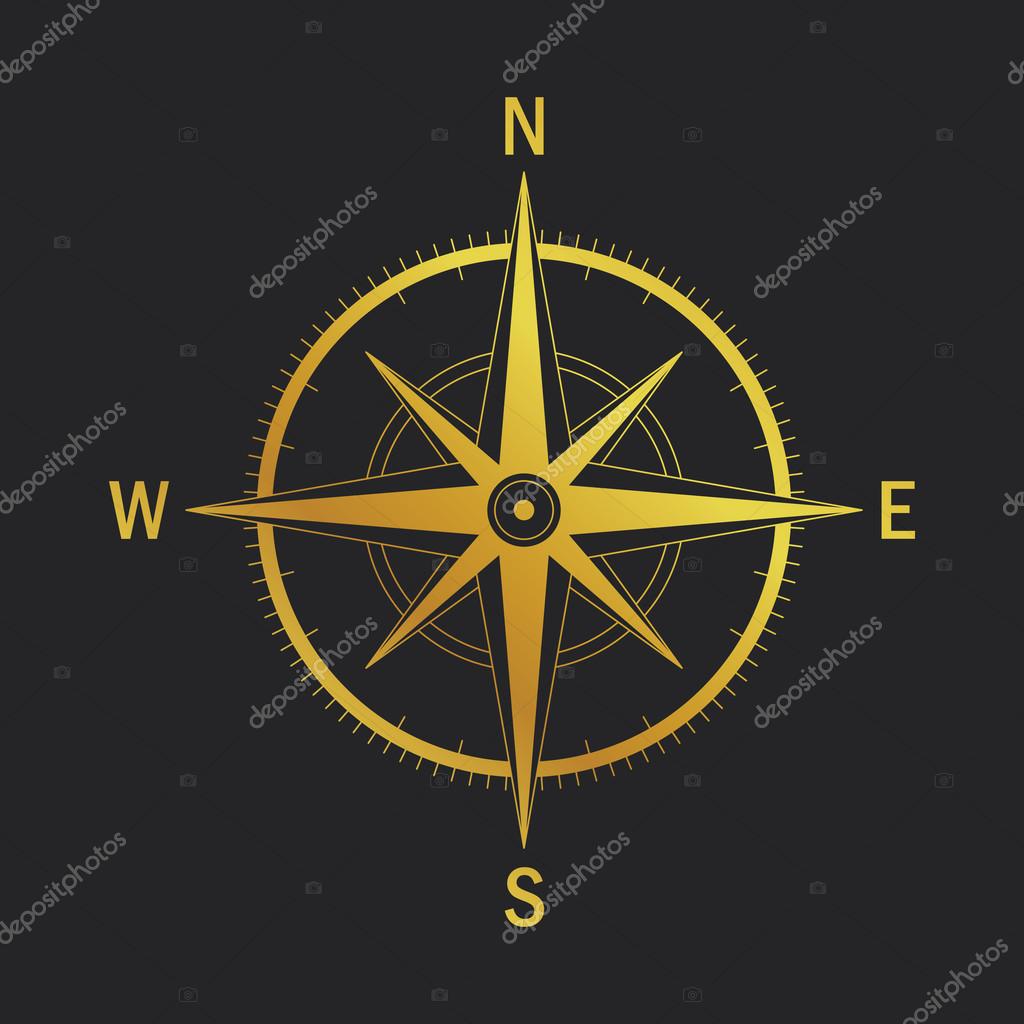 Very gold compass Stock Vector by ©shopplaywood 120586580