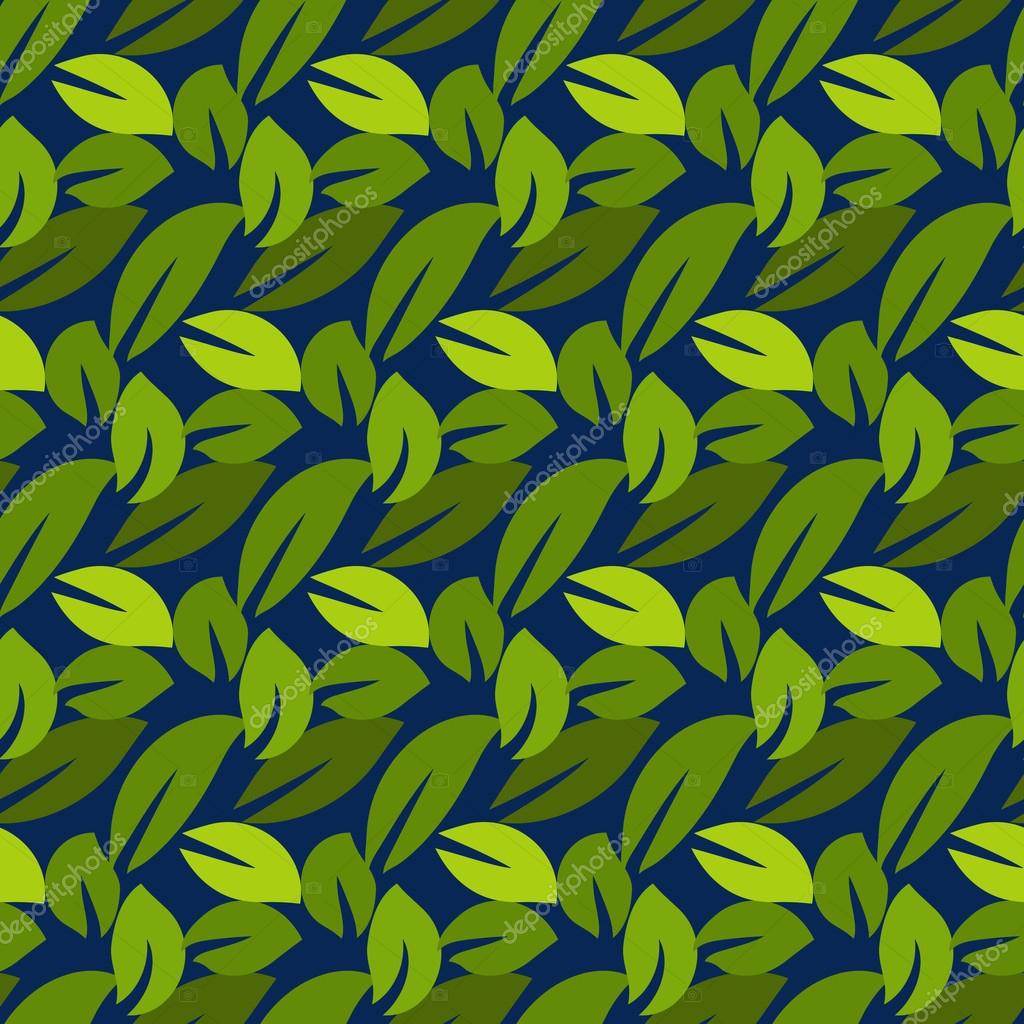 Stylized cartoon dense foliage seamless pattern. — Stock Vector ...