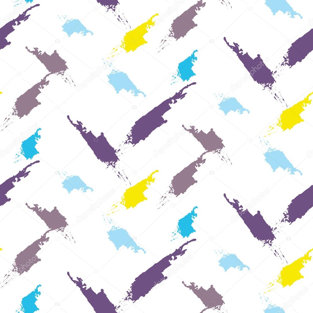 Acrylic paint strokes seamless vector pattern. Stock Vector Image by ...