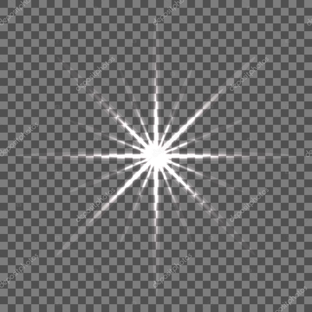 Shining vector star illustration. Glow spot radiance. — Stock Vector ...