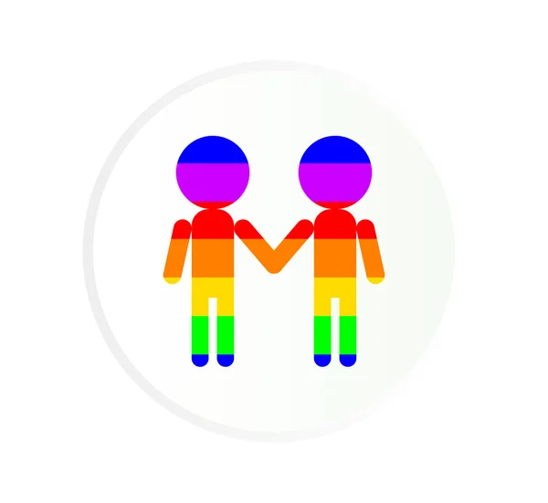 Gay Stick Figures With Rainbow — Stock Vector © Iconspro 6030293