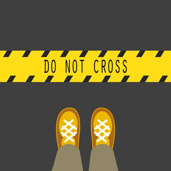 872 Do not cross line Vector Images | Depositphotos