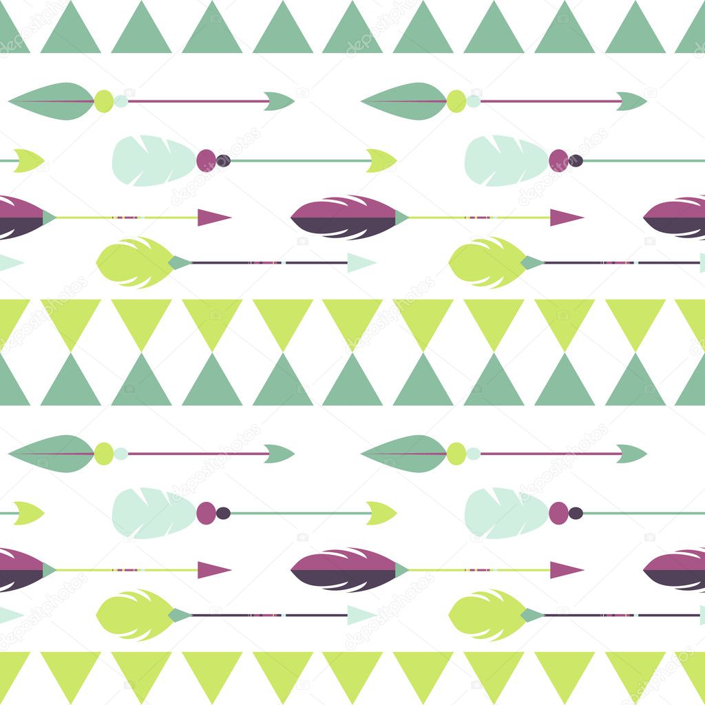 Mint Green Tribal Pattern