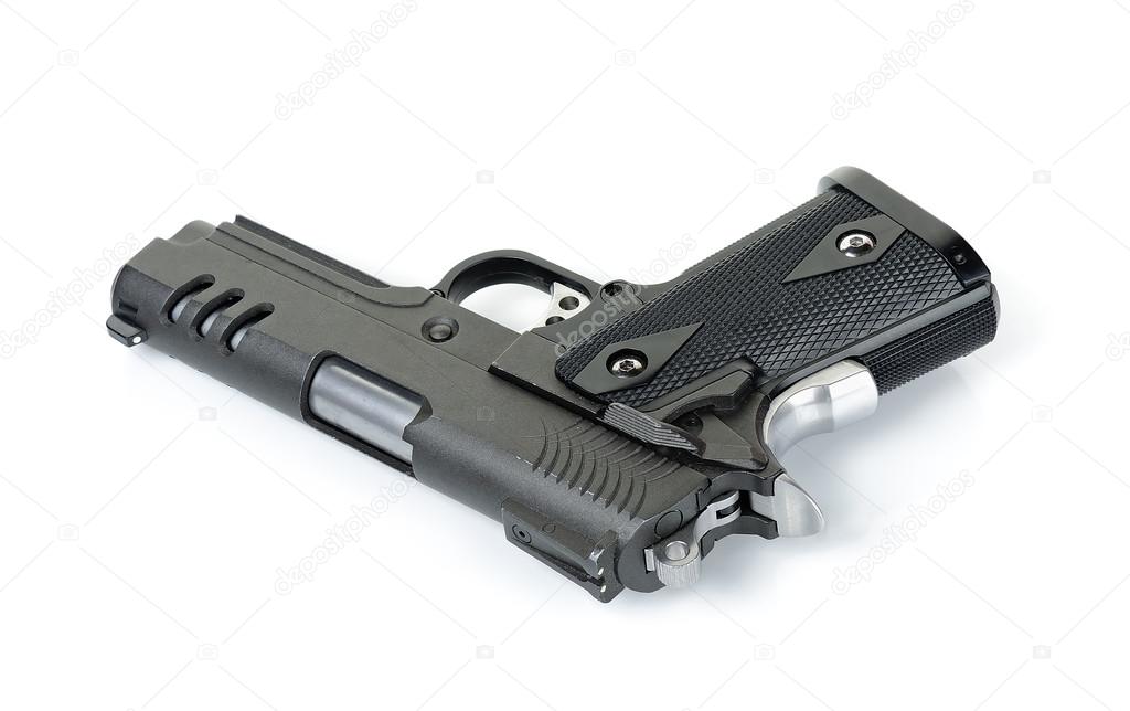 Handgun, gun, weapon isolated on white Stock Photo by ©khumthongonline ...