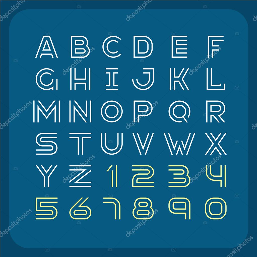 Font With Lines Inside