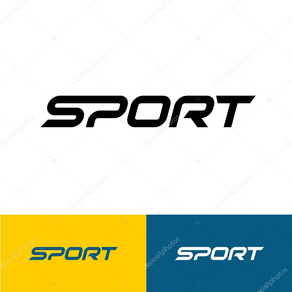Deporte palabra texto logo vector, gráfico vectorial © Kilroy imagen ...