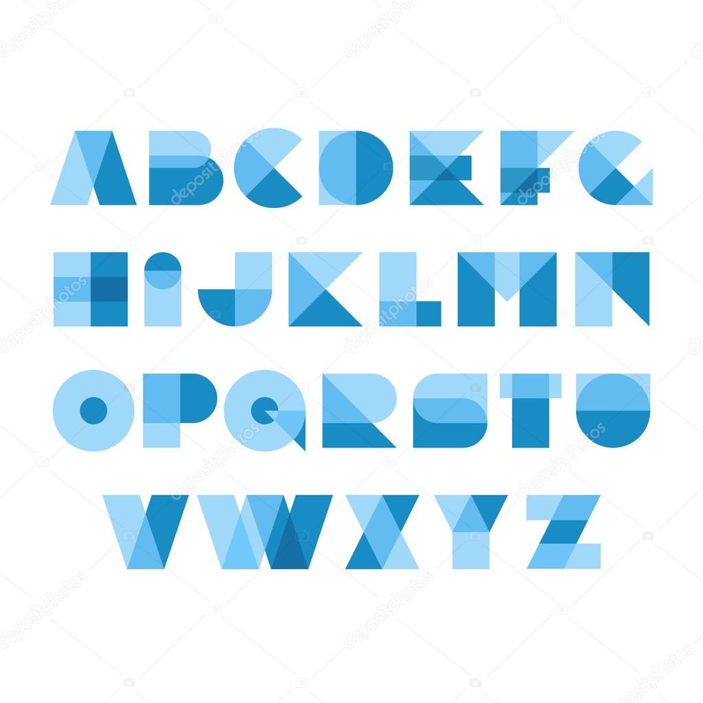 Geometric shapes font alphabet. Stock Vector by ©Kilroy 92345894 Geometric shapes font alphabet. Stock Vector by ©Kilroy 92345894