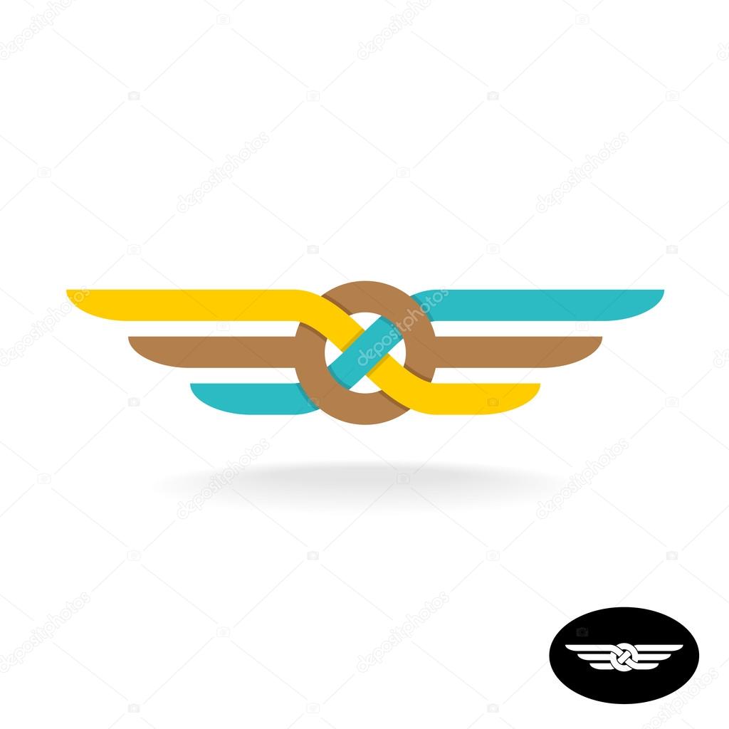 Image vectorielle Lien logo noeud avec ailes . par ©Kilroy - 92346180