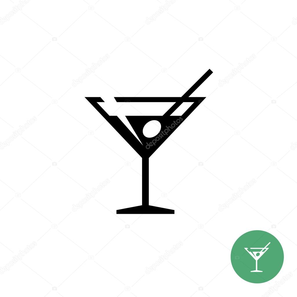 Triangle martini cocktail glass — Stock Photo © Kilroy #98397736