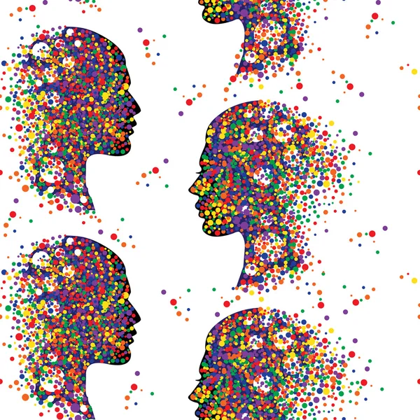 People faces pattern Vector Art Stock Images | Depositphotos