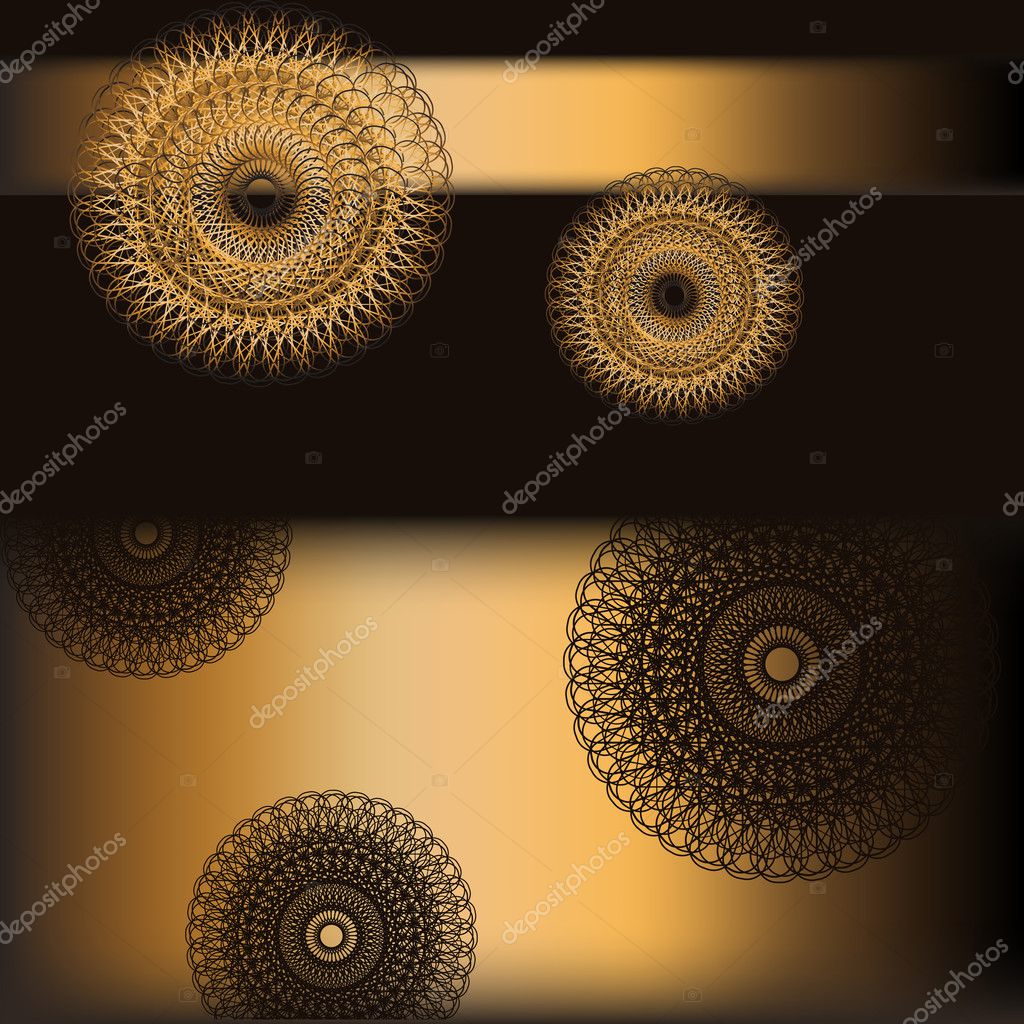 Vector illustration with round gold ornament — Stock Vector © sasha2538 ...