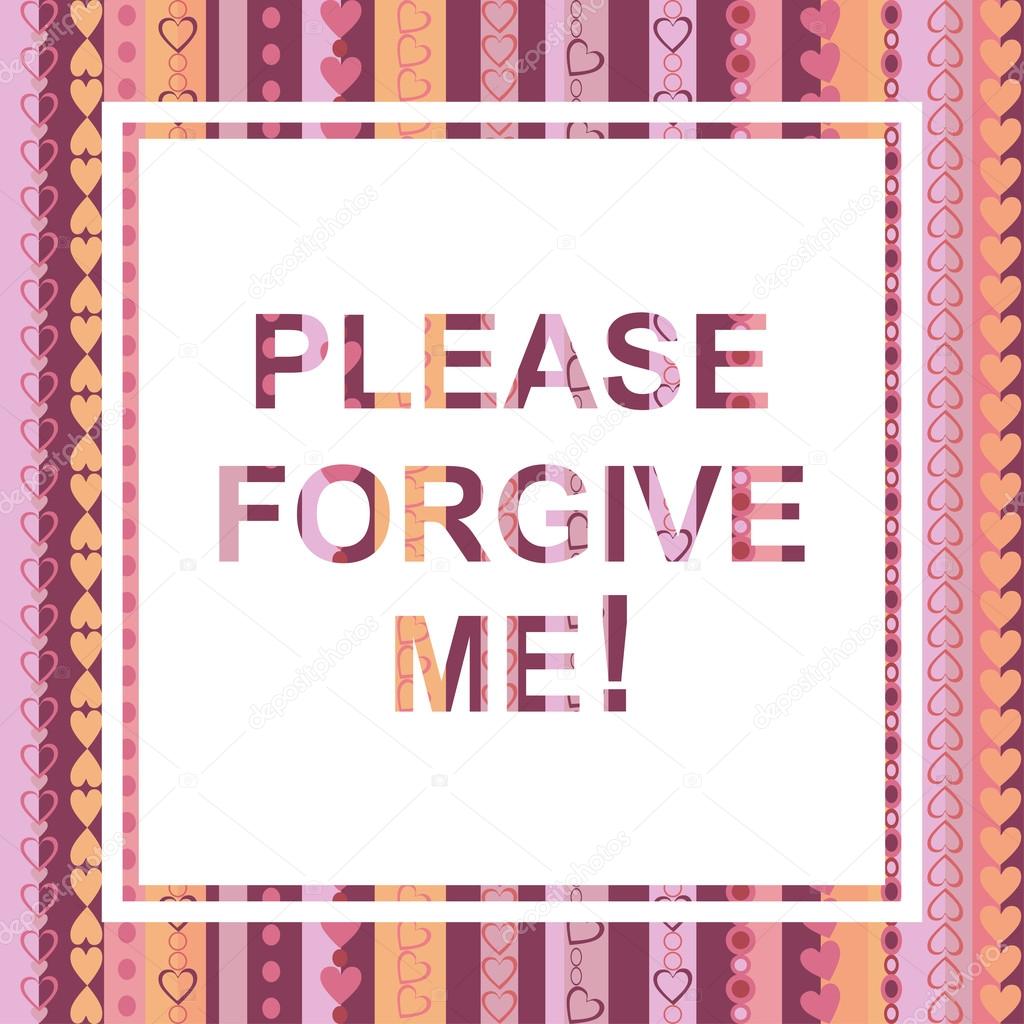 Please forgive me card Stock Vector Image by ©sasha2538 #80702378