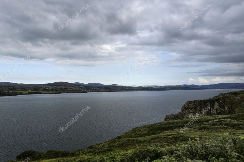 Lough Swilly with mountains in the distance — Stock Photo ...