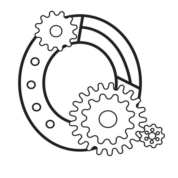 Steampunk Style Typeface Mechanical Alphabet Gears Letter Vector ...