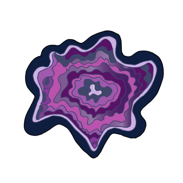 Healing Crystals Purple Amethyst Isolated White Background Vector ...