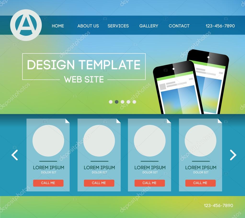 Website theme template Stock Vector Image by ©alejik #67054893