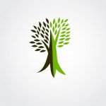 People tree icon with green leaves - eco concept vector Stock Vector ...