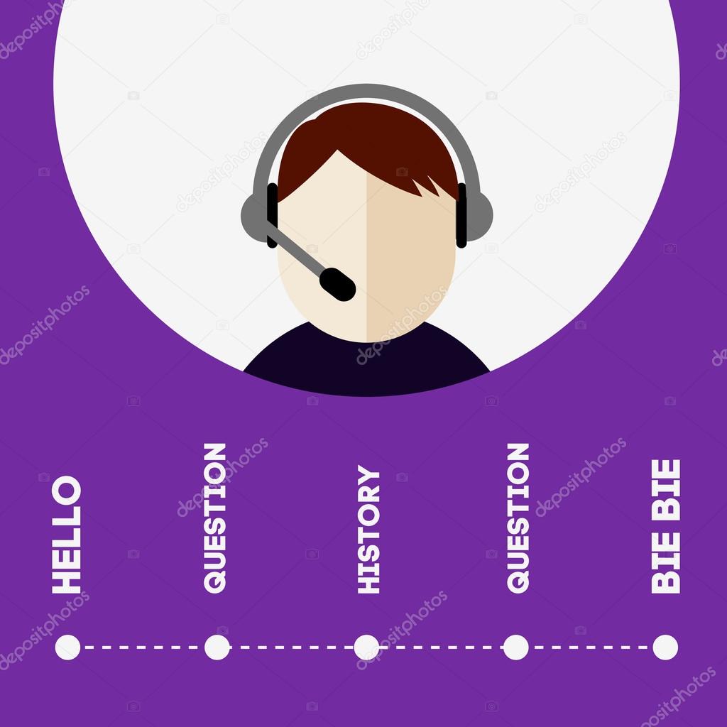 Background with call center and men icon Stock Vector Image by ©alejik ...