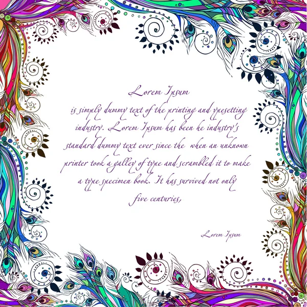 Peacock Feather Border Design